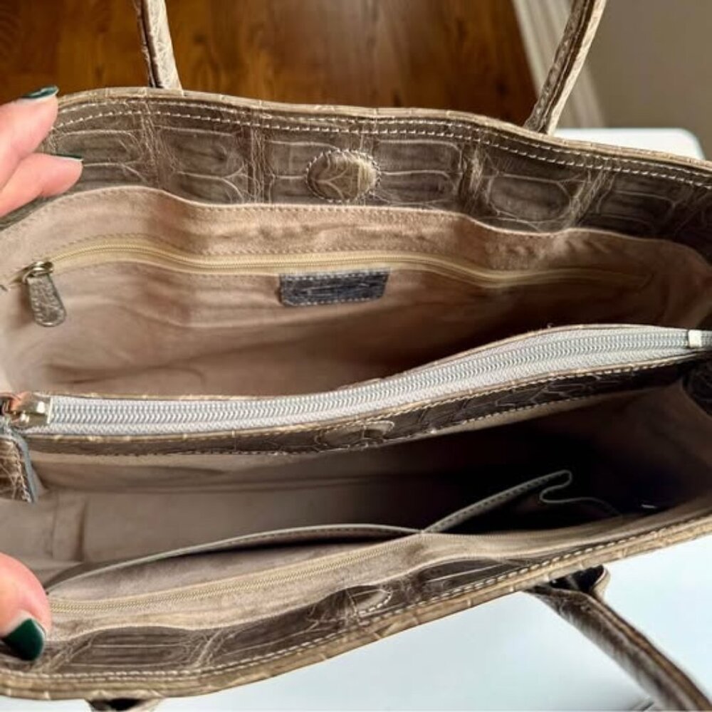 Crocodile Skin Handbag - Gem